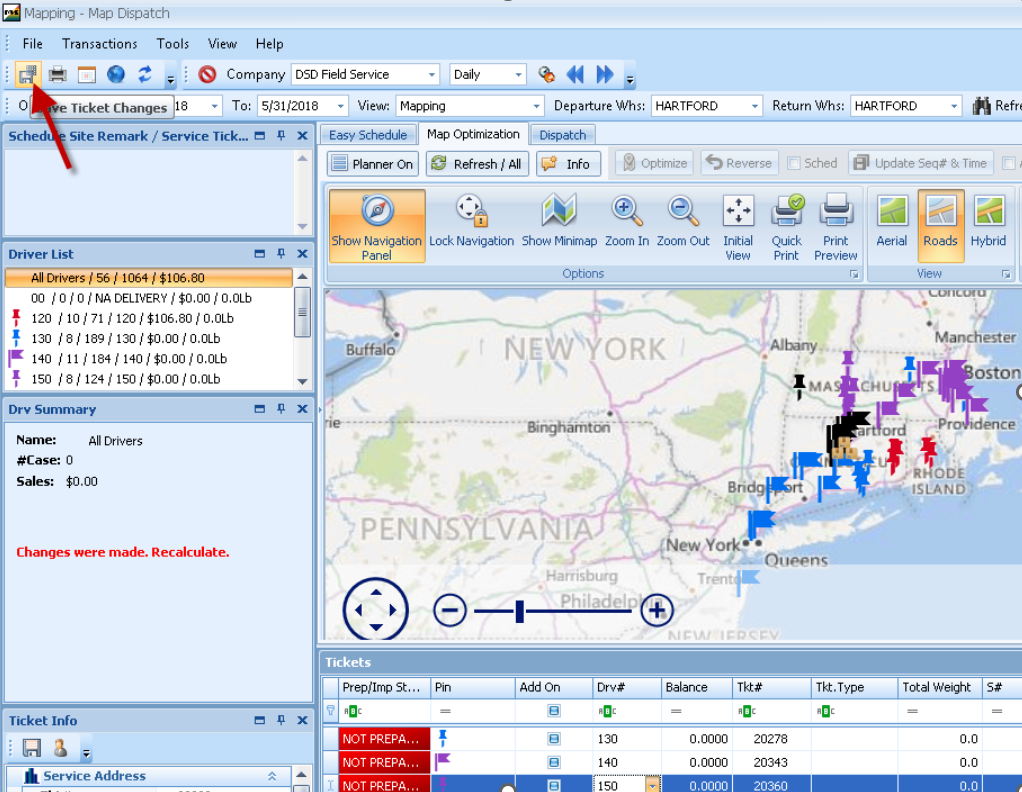 Bing Mapping- Map optimization- Drivers and Routes