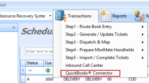 QuickBooks Connector- running the connector